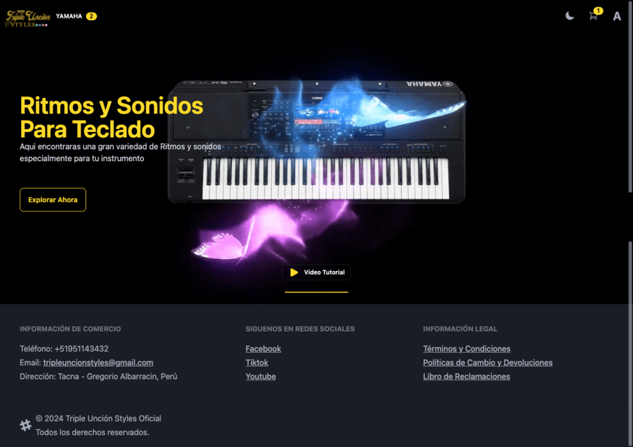 Tienda Yamaha - Ritmos Yamaha Teclado